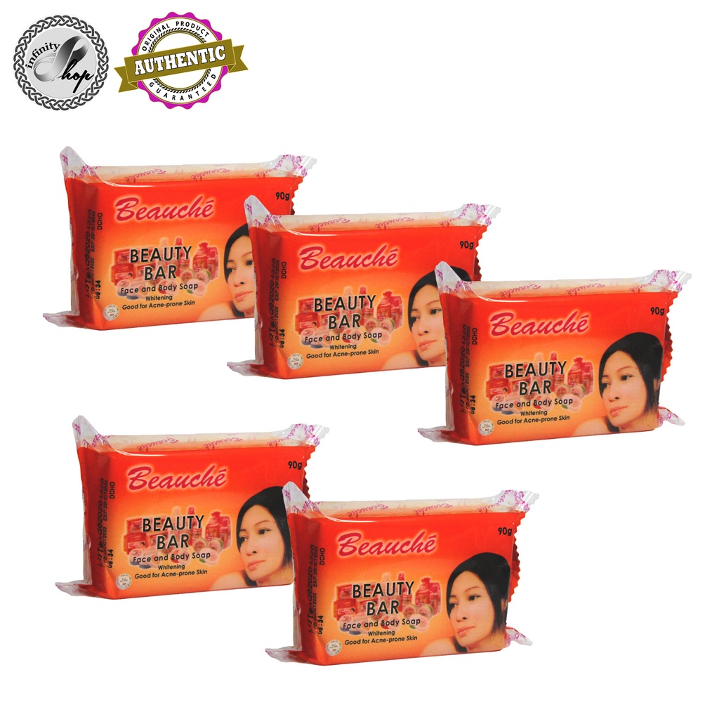 Bundle of 5 Original Beauche Beauty Bar Soap 90g | Shopee Philippines
