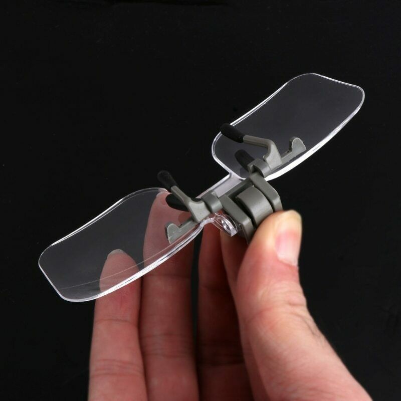 Clip On Flip Up 2x Magnifying Reading Glasses Spectacles Magnifier ...