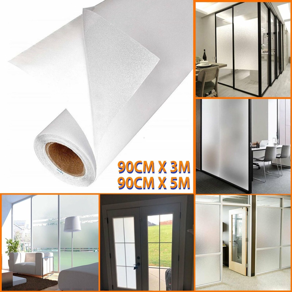 3M/5M White Frosted Opaque Window Film For Privacy Protection Pure ...
