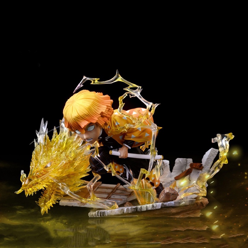 Anime Demon Slayer Figure Zenitsu Inosuke Action Figures PVC Model Toys ...