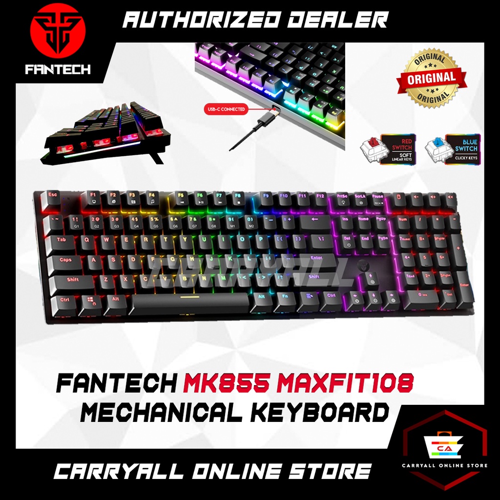 FANTECH MK855 MAXFIT108 RGB Mechanical Gaming Keyboard | Shopee Philippines