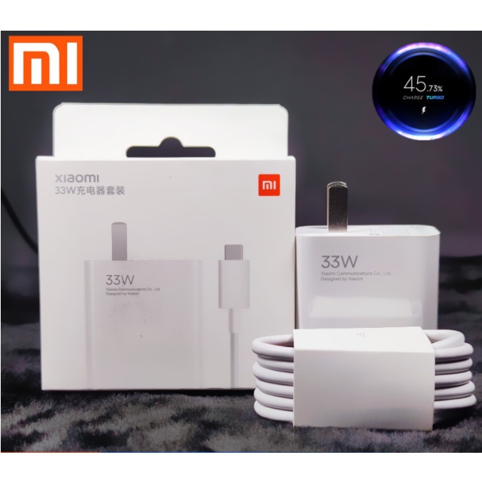 Xiaomi Charger 27W 33W 55w 67w 120w Fast turbo Adapter type C cable Mi ...