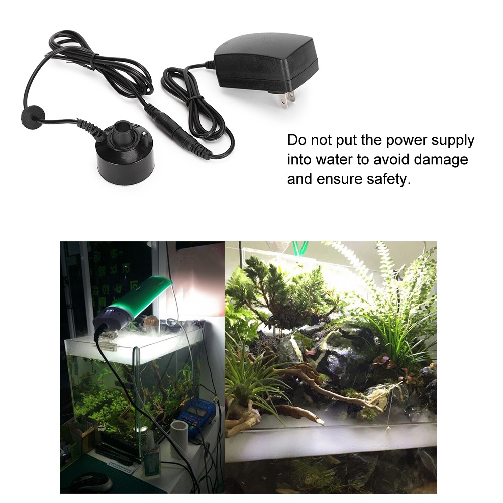 Icegg Fish Tank Fog Maker Aquarium Ultrasonic Mist Fogger Water ...