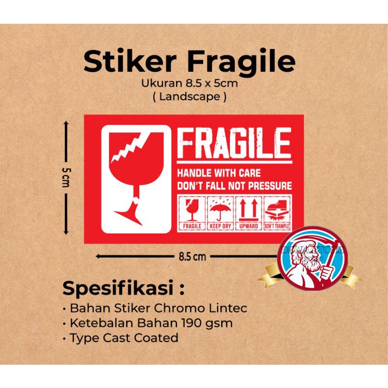 Fragile Sticker Sticker/Fragile Sticker uk 8.5cm x 5cm Thick Fragile ...