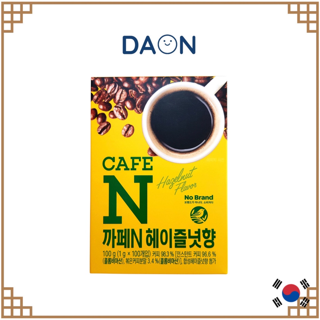 No Brand Cafe N Hazelnut Flavor Coffee 100g (1g x 100 sticks) | Shopee ...