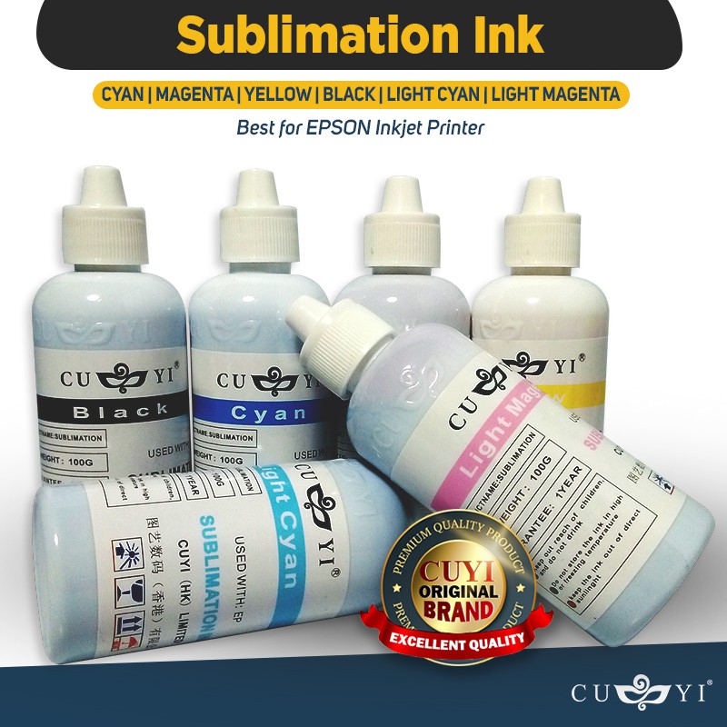 CUYI Sublimation Ink 100ML (For EPSON Inkjet Printers) | Shopee Philippines
