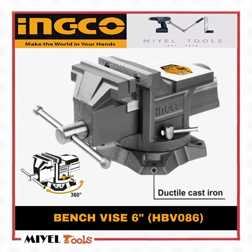INGCO Bench Vise 6" (HBV086) | Shopee Philippines