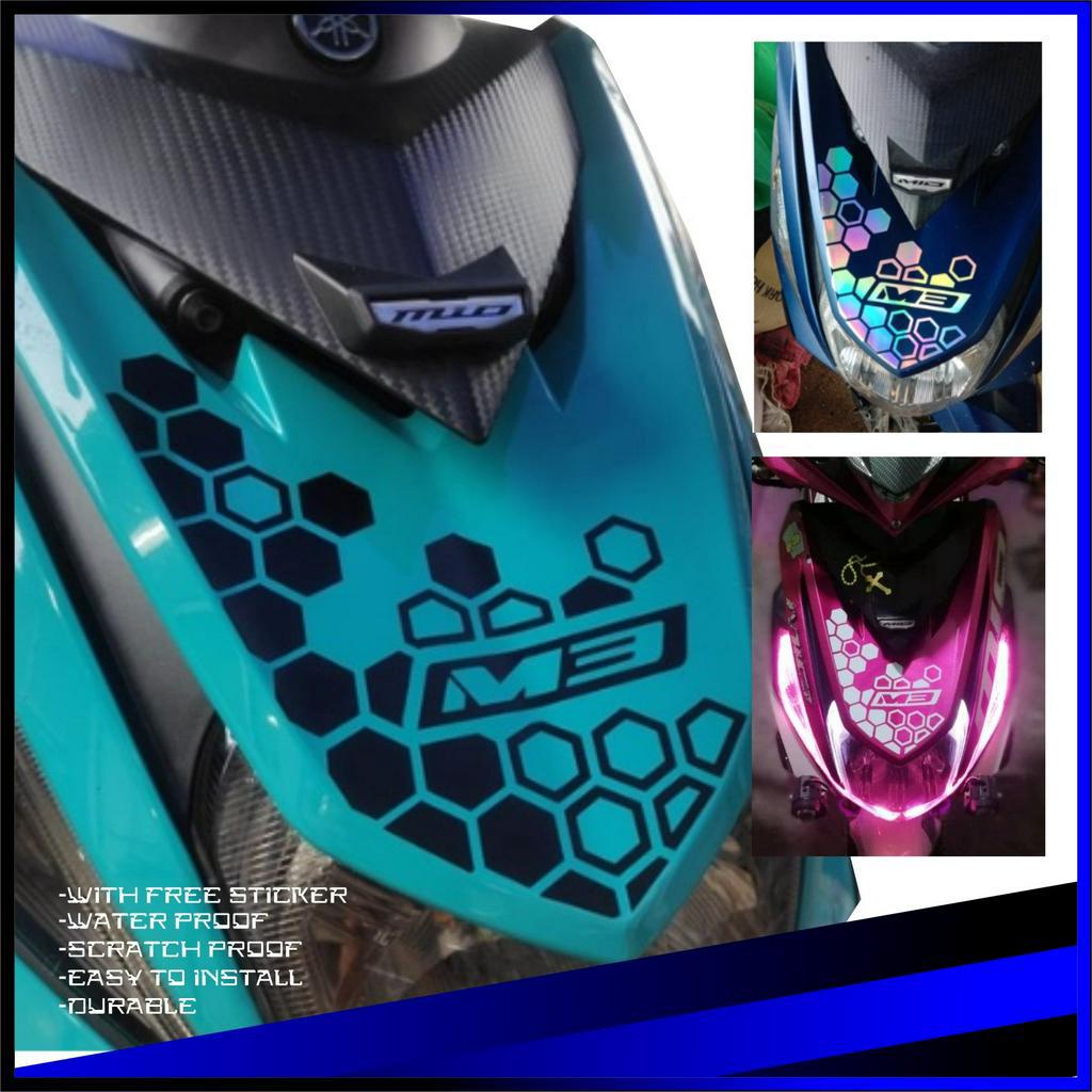 Yamaha Mio i M3 Honey Bee Comb Front Sticker Decals cut-out durable and ...