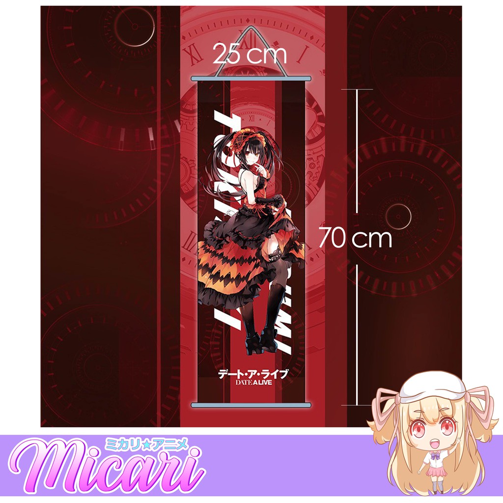 Micari Anime Wall Scroll 70 x 25 cm Date A Live Kurumi Tokisaki ...