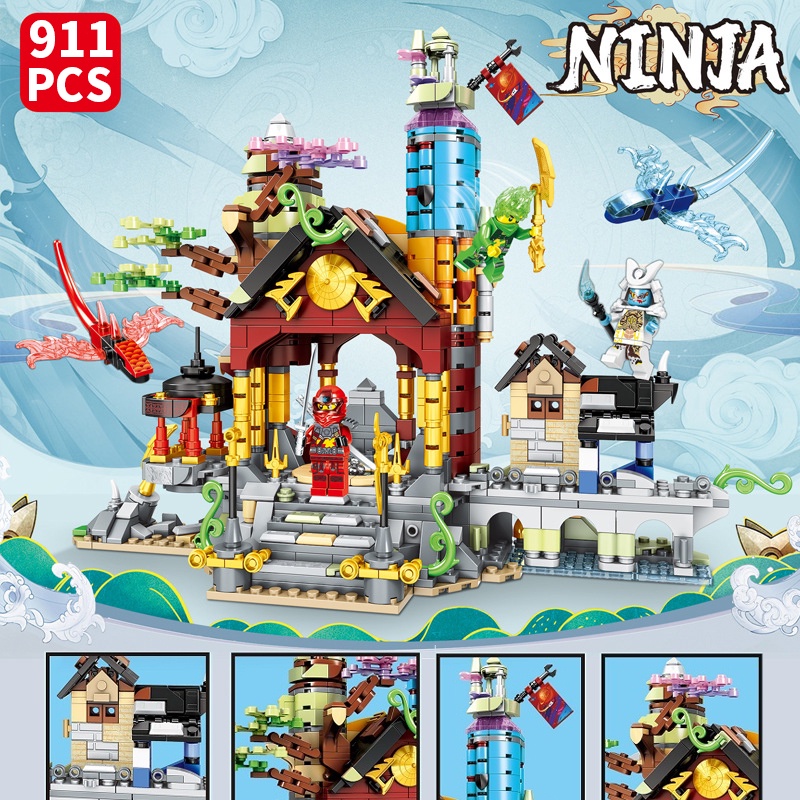 911PCS small particles Ninjago Lost City Ninja Dragon Remains Building ...