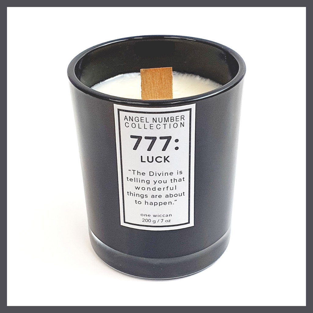 One Wiccan Angel Numbers/Divine Message Candle 200g –111, 333, 444, 777 ...