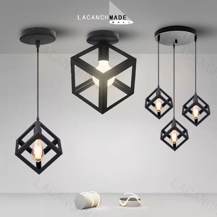 【Free Bulb】 Simplicity Metal cage Chandelier Ceiling Light drop light ...