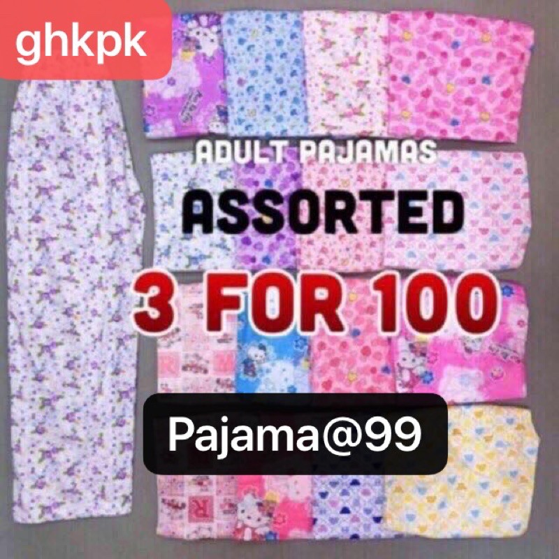9086 pajama adult assorted design | Shopee Philippines