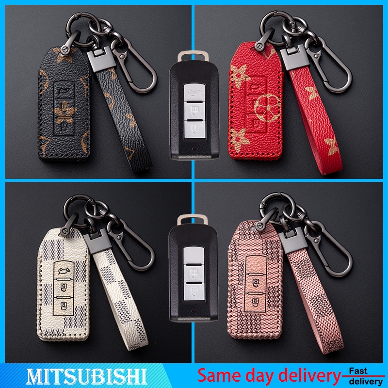 Mitsubishi Car Key cover key Holder Leather Remote Fob Case ready stock ...