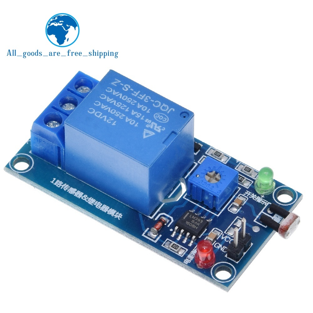 5V 12V Light Photoswitch Sensor Switch LDR Photoresistor Relay Module ...
