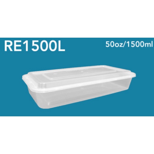 Plastic Microwaveable Container - Rectangular Container-Long - RE1500-L ...