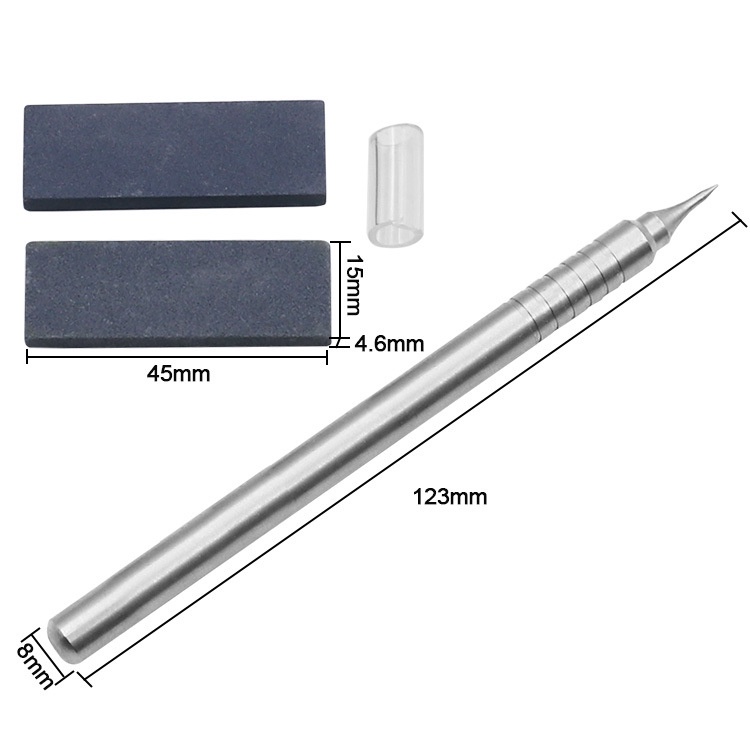 606 Paper Model Tools Engraving Pen+2 Pieces Grinding Stone Making Tool ...