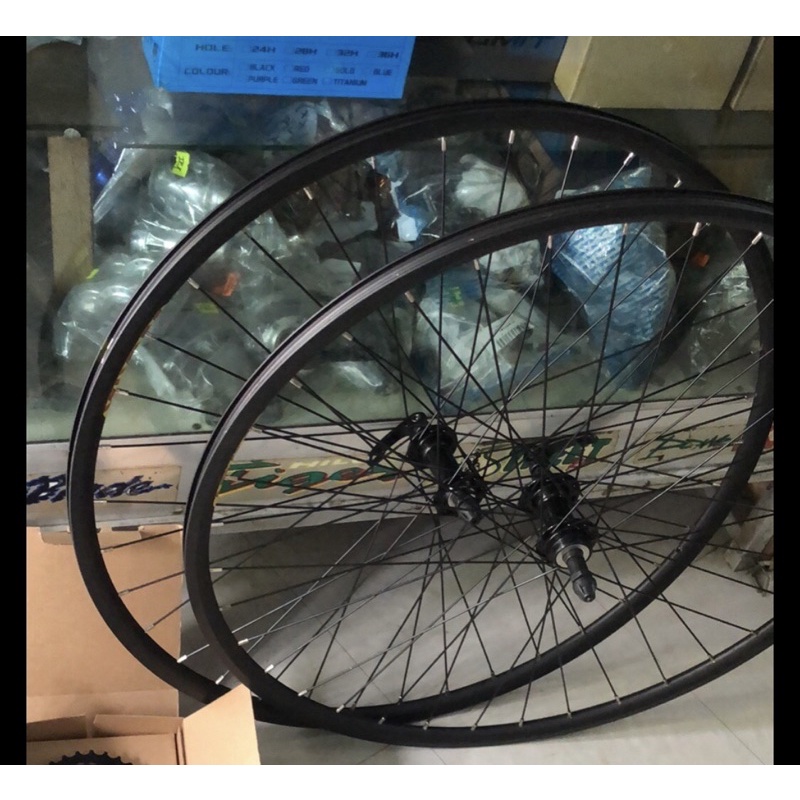 WHEEL SET 700c ARAYA RIM WITH COGS | Shopee Philippines