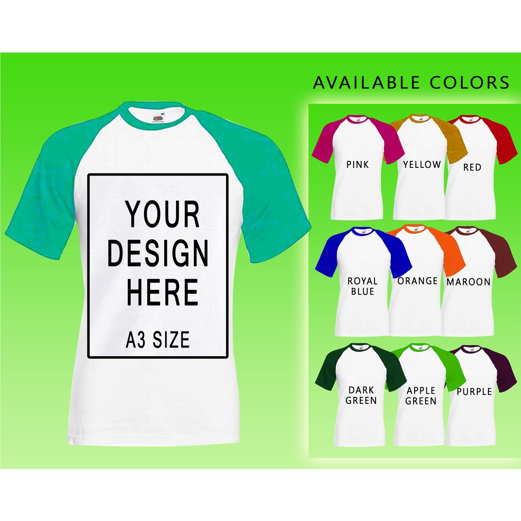 Customized/ Personalized Raglan Shirt | Shopee Philippines