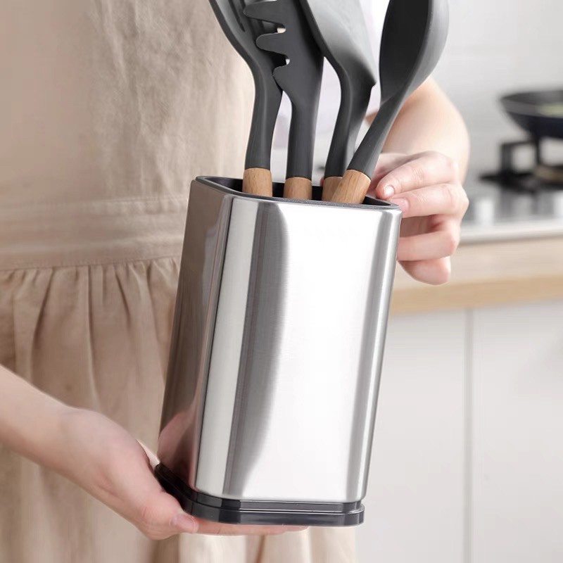 Classy Luxe Stainless Steel Kitchen Utensil Holder Kitchen Cutlery ...