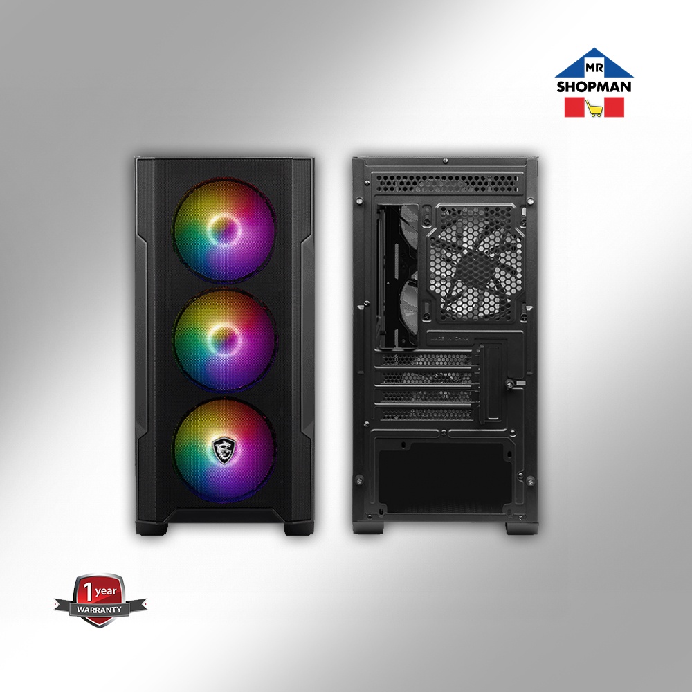 MSI Mag Forge M100R ARGB / M100A RGB MATX Desktop PC Case w/ Fan ...