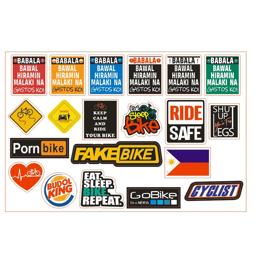 Bicycle/MTB/ROAD BIKE MEMES Babala sticker | Shopee Philippines