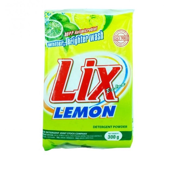 Lix Laundry Detergent Powder Lemon 300g | Shopee Philippines