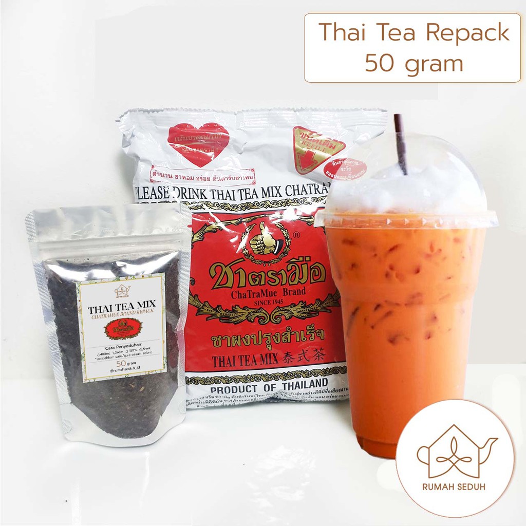 50gr Thai Tea Mix Chatramue - Cha Tra Mue Brand Thai Tea | Shopee ...