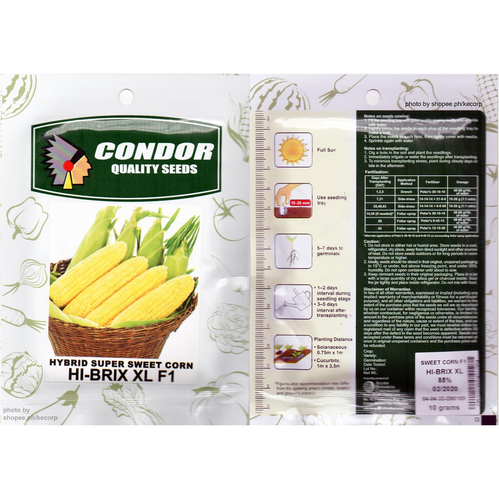 Ramgo or Condor White, Sweet, Purple, BiColor, Hybrid Corn Sold per ...