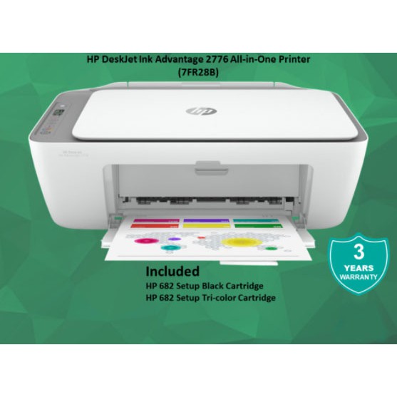 HP DeskJet Ink Advantage 2777 All-in-One Printer Wifi/Print/Scan/Copy ...