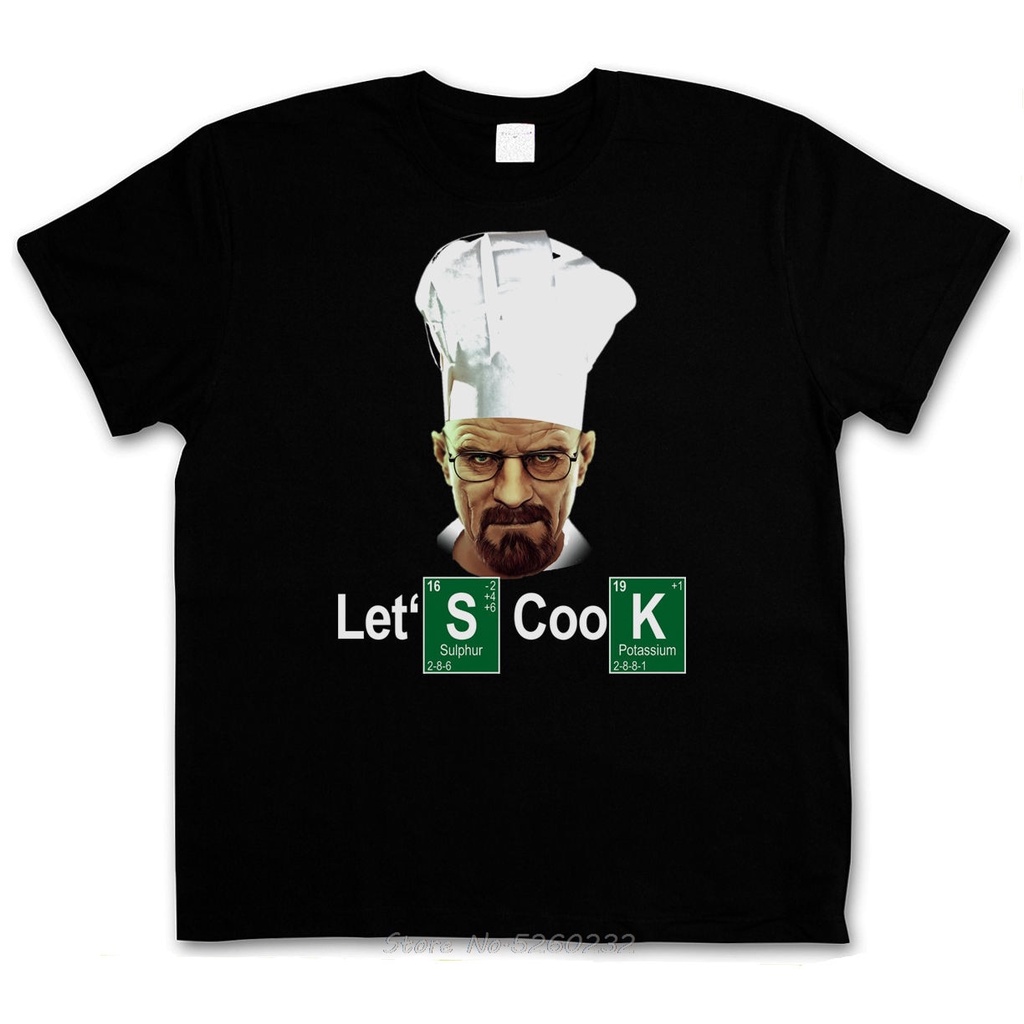 LET S COOK CHEF T- SHIRT - Breaking Walter White Meth Heisenberg TV Bad ...