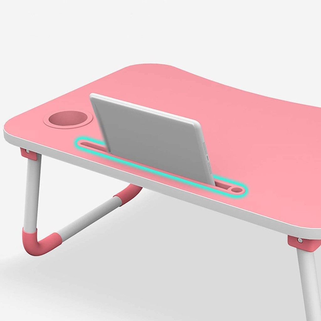 Foldable Laptop Table (PINK) 50*30 Portable Breakfast Serving Bed Tray ...