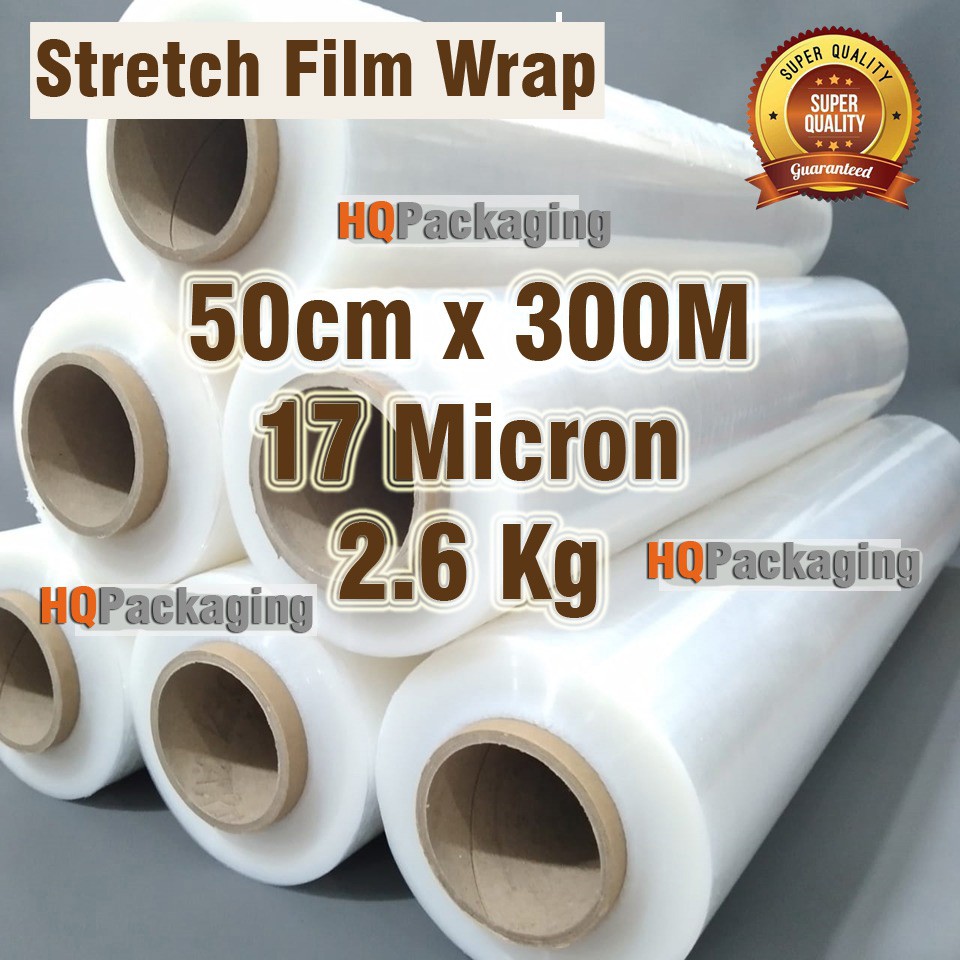 Plastic Wrap Stretch Film For Packing 50cm X 300m - 17 Micron | Shopee Philippines