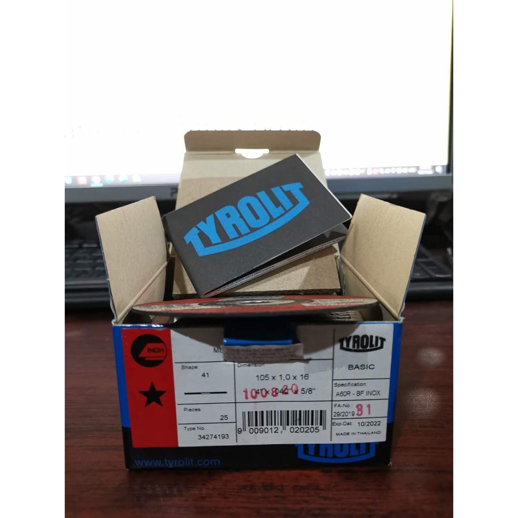 [Sold Per pc] ORIGINAL Tyrolit Cutting Disk (Basic) [THIN] | Shopee ...