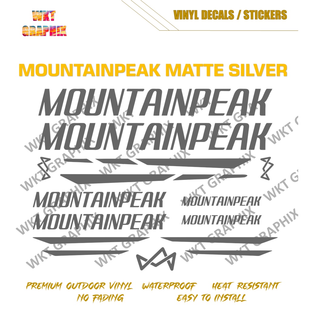 MOUNTAINPEAK FULL SET CUTOUT STICKER / DECALS (BIKE STICKERS) | Shopee ...