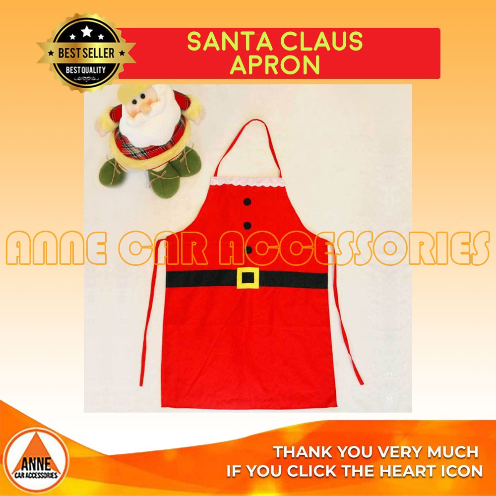Christmas Kitchen Santa Apron / Cooking Chef Red Applique Apron ...