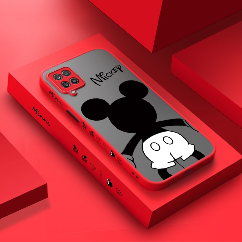 Samsung galaxy A12 4G 5G F12 M12 Case Mickey Side Frosted Shockproof ...