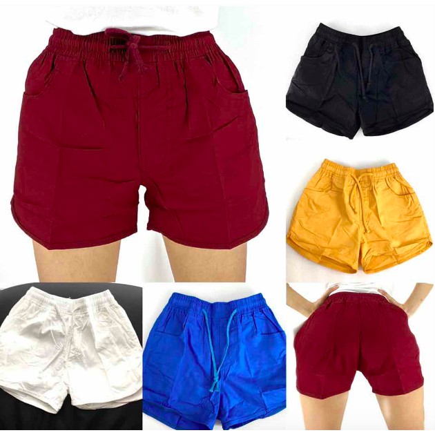 High Quality Urban Shorts for Woman Drawstring Plain Color | Shopee ...