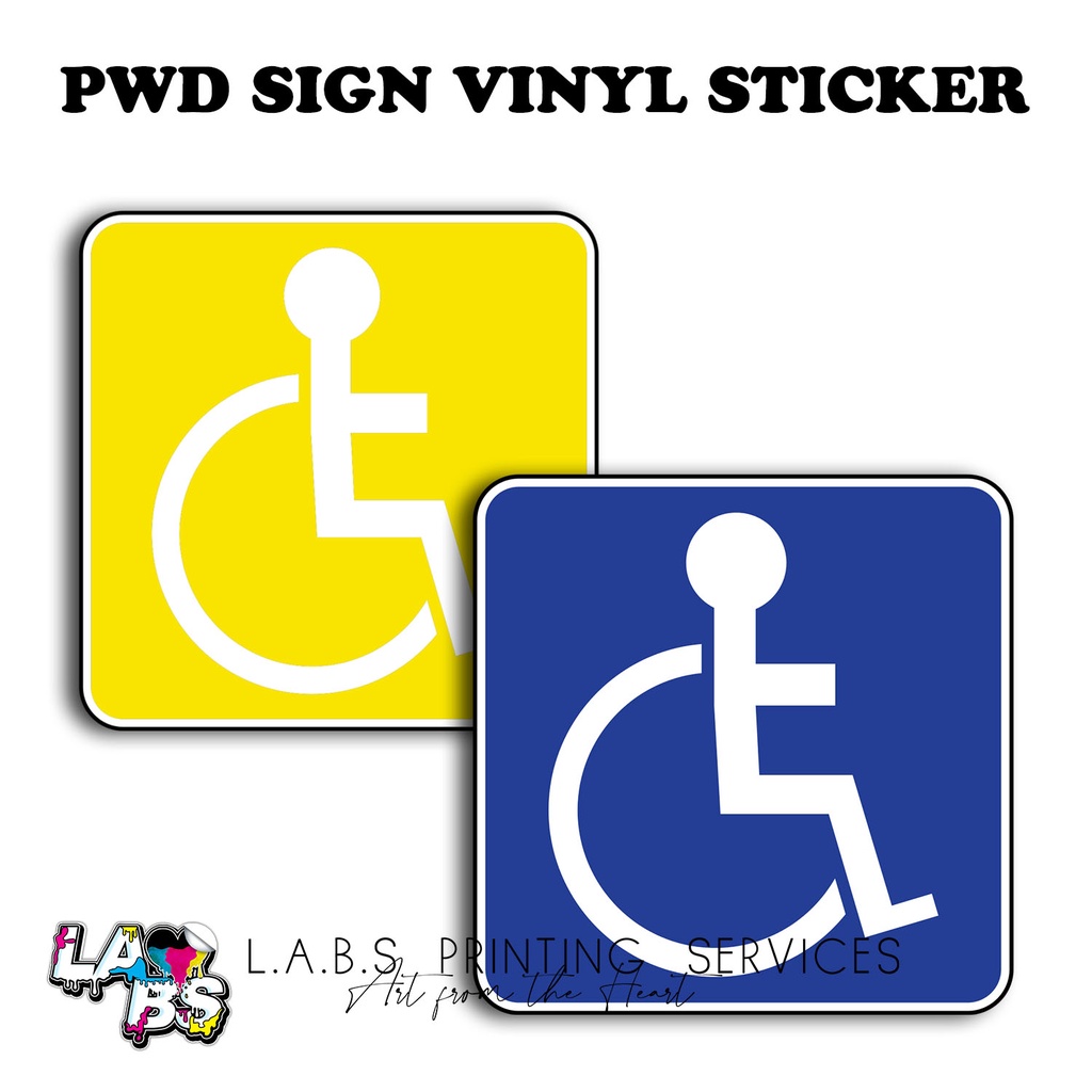 PWD Sign Vinyl Waterproof Sticker for Car, Motorcycle etc | Shopee ...