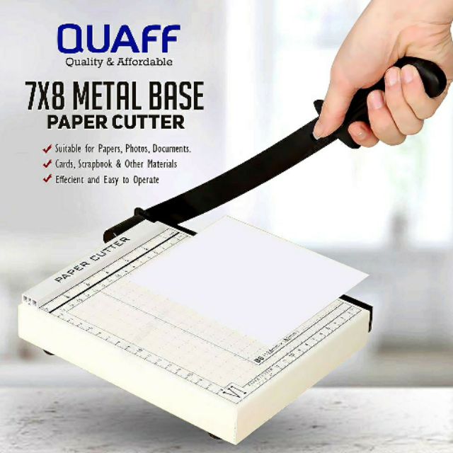 QUAFF A5 paper cutter metal and wood base | Shopee Philippines