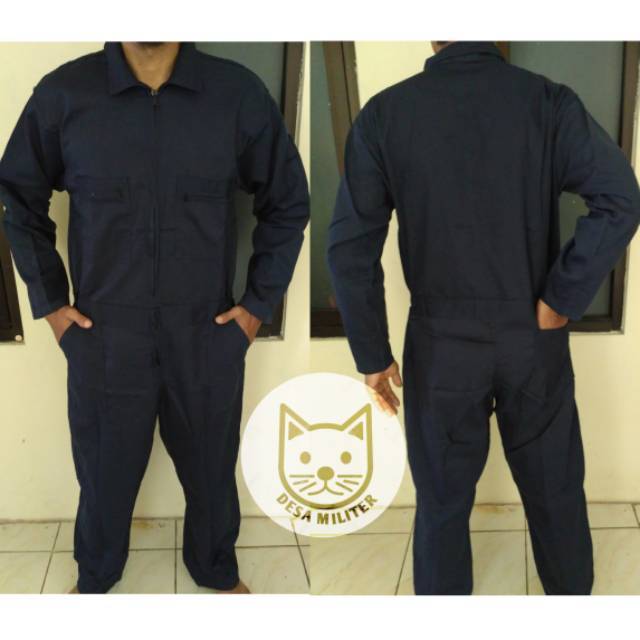 Blue Navy Safety Wearpack - Project - Workshop Uniform | Shopee Philippines