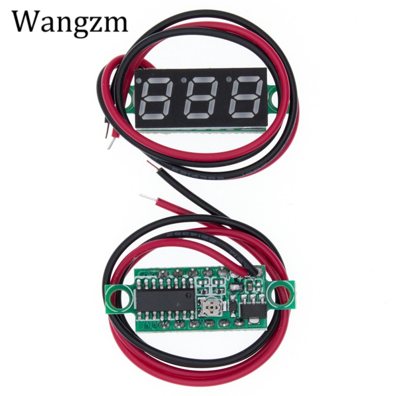 0.28 Inch 2.5V-40V Mini Digital Voltmeter Voltage Tester Meter RED/BLUE ...