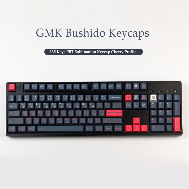 135 Keys GMK Bushido Keycaps Cherry Profile PBT Sublimation Mechanical ...