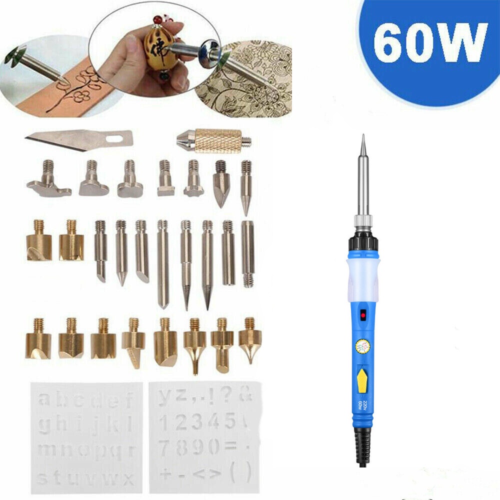 Pyrography Iron Set Burning Iron 60W 110V 220V Engraving Pyrography ...