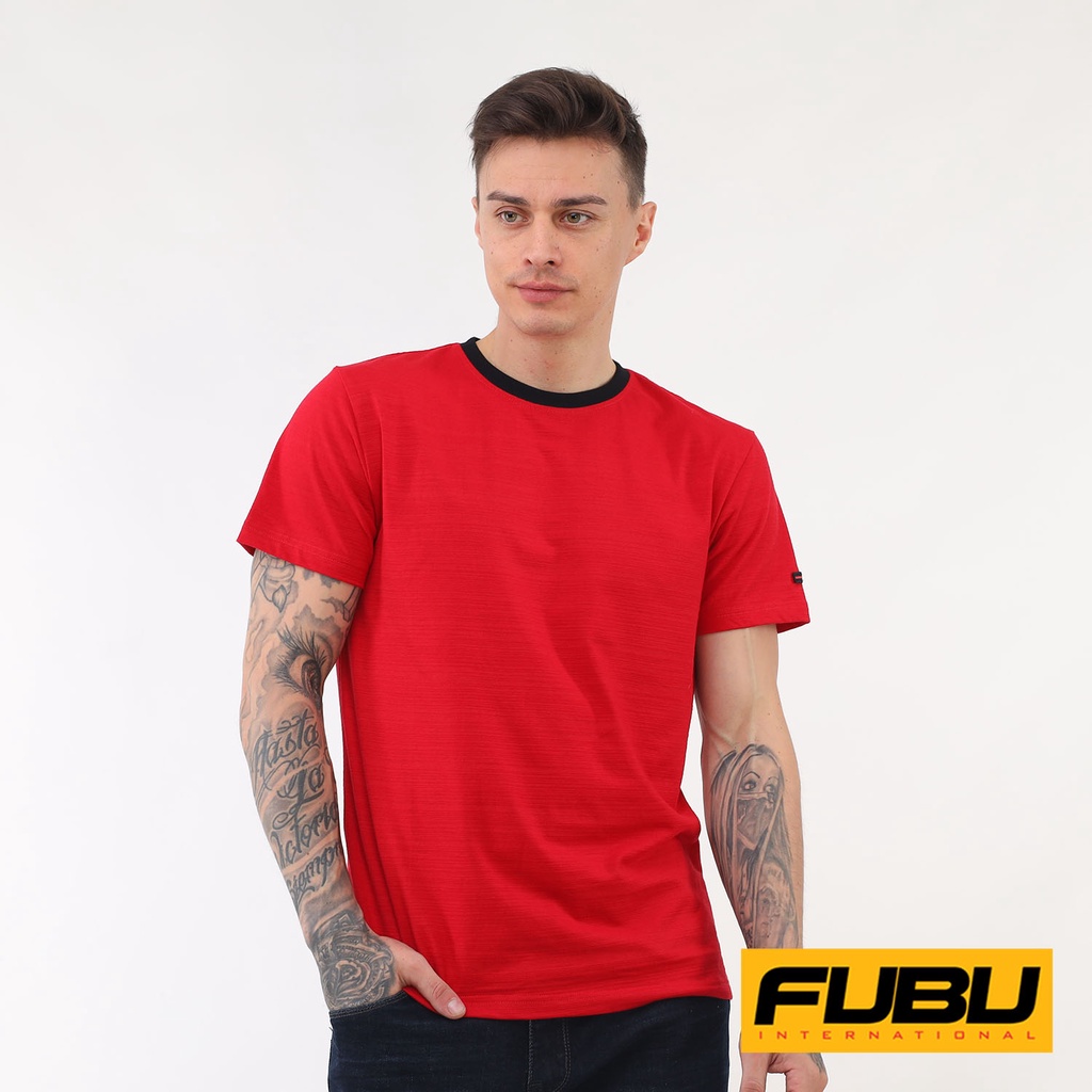 Fubu Round Neck Muscle Fit FBT21B-0010 (Red) | Shopee Philippines