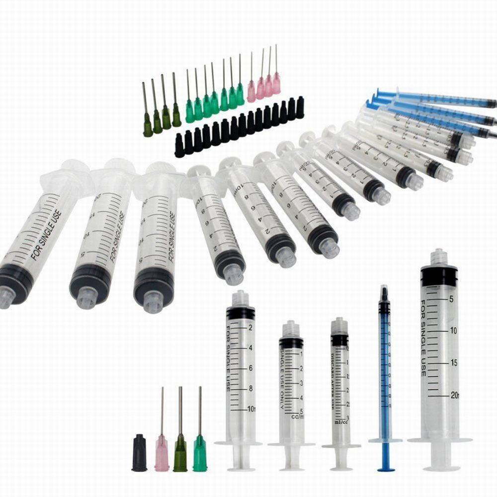 15pcs Syringes Set 14/16/20GA Blunt Tip Needle with Caps Luer Slip ...