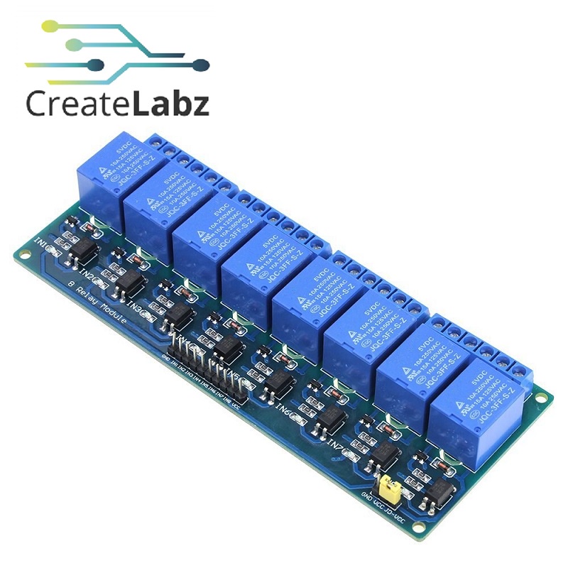 Relay Module 8-channel relay 5/12V 10A, Optocoupler Isolation | Shopee Philippines