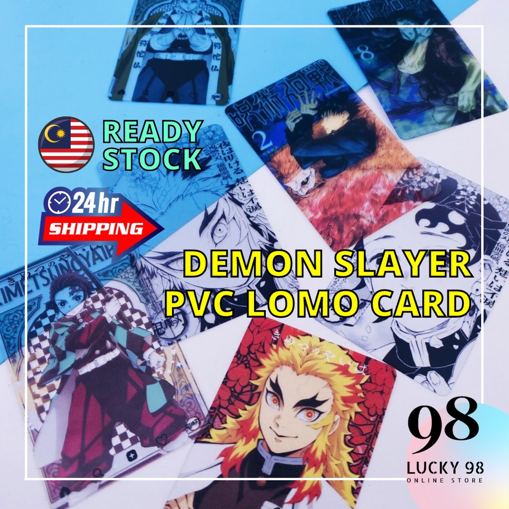 Anime Demon Slayer Collection PVC Card Semi-Transparent LOMO Card ...