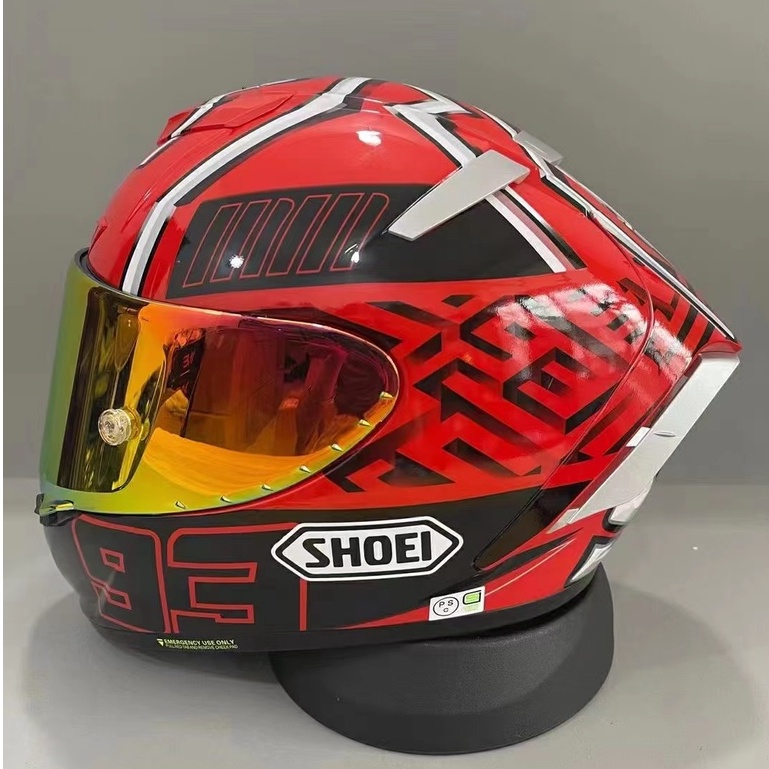 Full face motorcycle helmet SHOEI X14 red ant helmet motorcycle riding ...