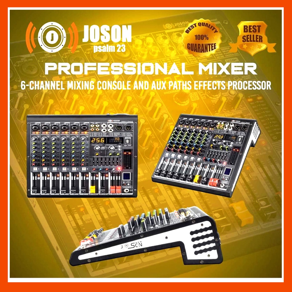 Original JOSON Spider 6-Channel Mixer with USB and Bluetooth Function ...